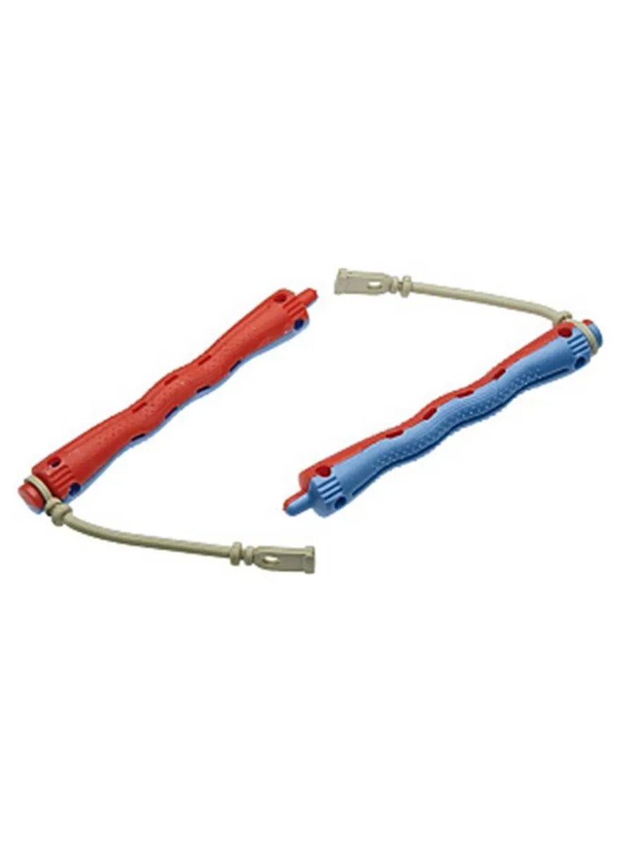 Коклюшки Eurostil для химзавивки волнистые красно-голубые 12шт.