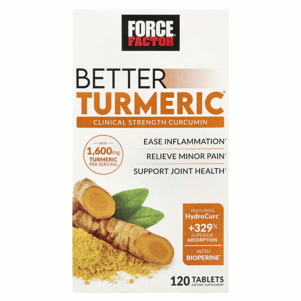 Force Factor, Better Turmeric®, 120 таблеток