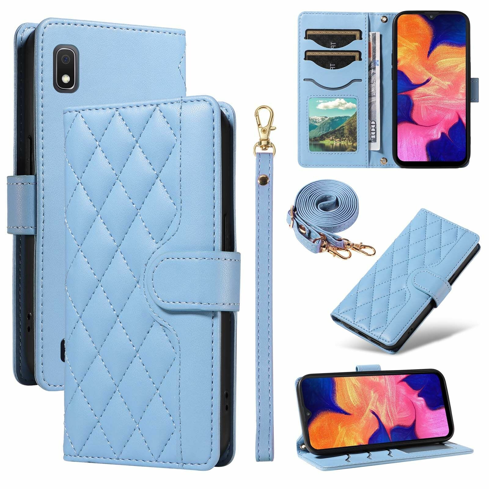 YIKATU Кожаный Чехол Для Samsung Galaxy A10 (A105)/ Самсунг Галакси А10 А105 С визитницей из экокожи, модный, против падения, подарочный, элитный, книжка