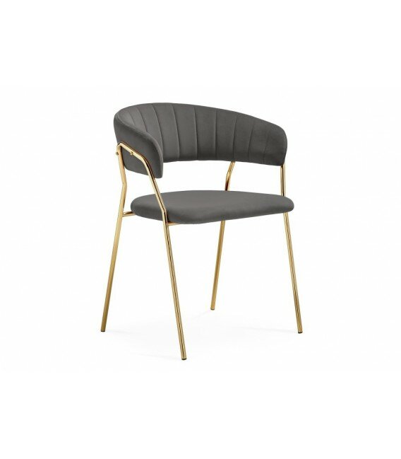 Стул на металлокаркасе Brit 1 dark gray / gold 915470