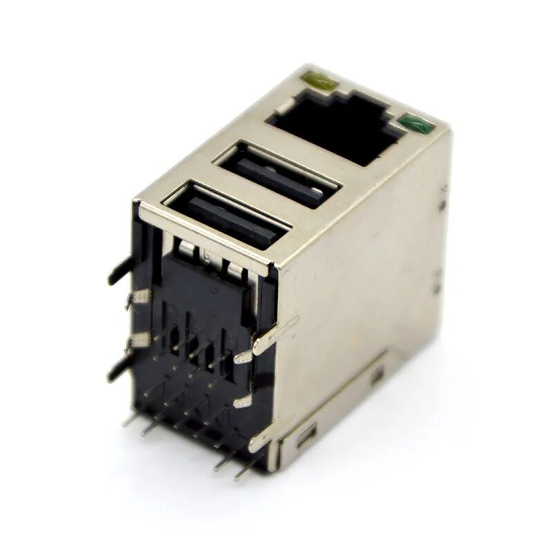 Разъем RJ45 с USB 2.0, 1PCS