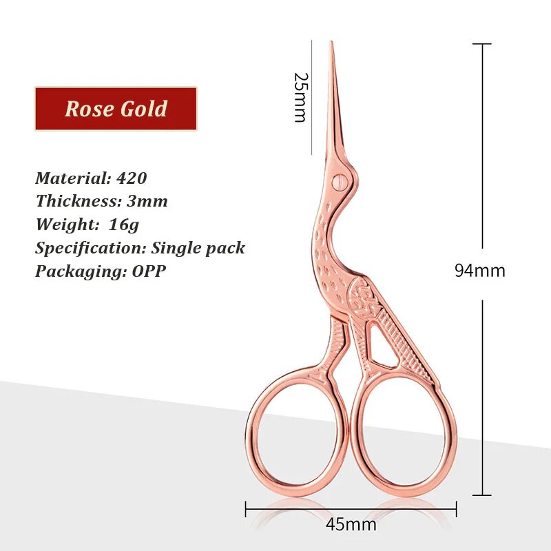 Антикварные ножницы XMSJ из нержавеющей стали Rose gold