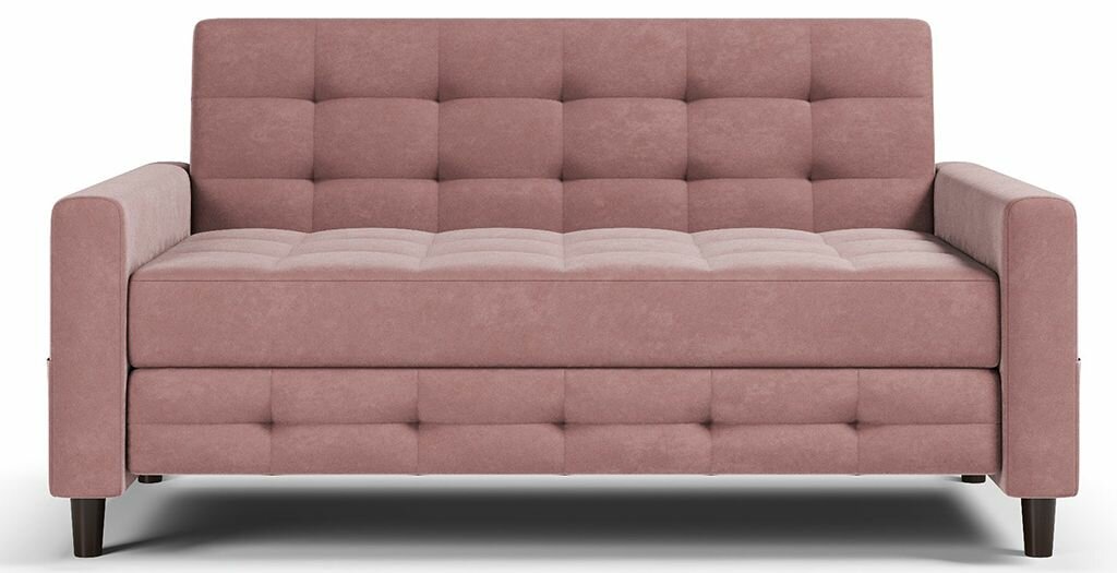 Диван-кровать Нован Мини, 142х87х79 см, велюр Bingo Lilac, Аккордеон, детский диван раскладной, без ящика для белья