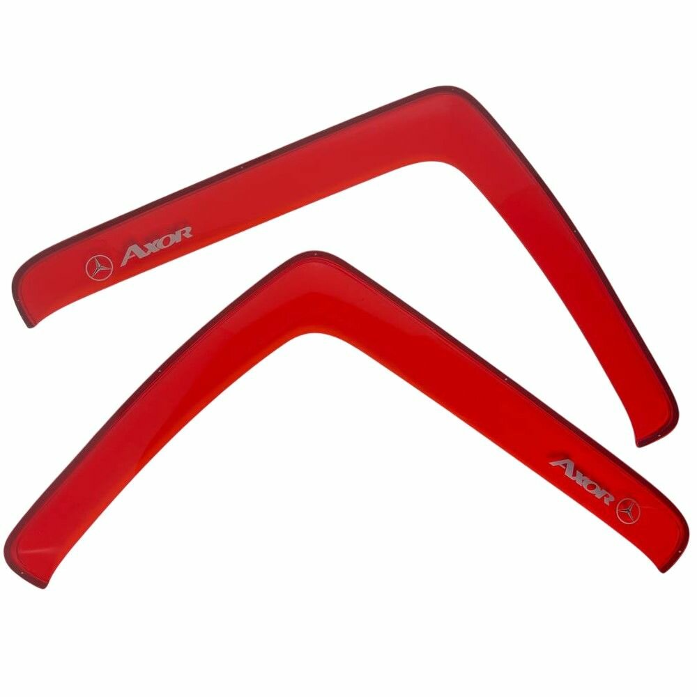 Дефлектор двери (ветровики) с лого на Mercedes-Benz Axor, Красные