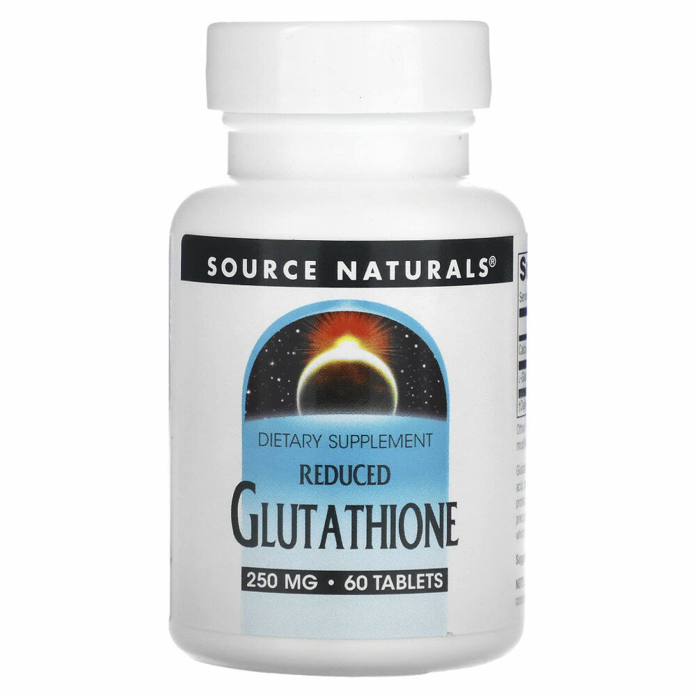 Source Naturals, восстановленный глутатион, 60 таблеток