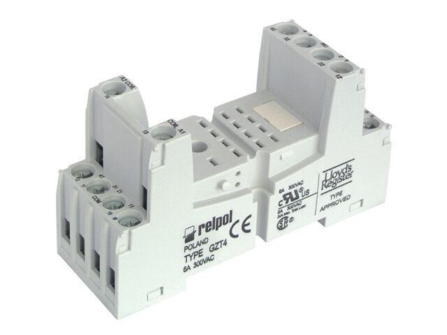 Панелька RELPOL GZT4-gray для реле серии R4, серый, Монтаж на шину DIN