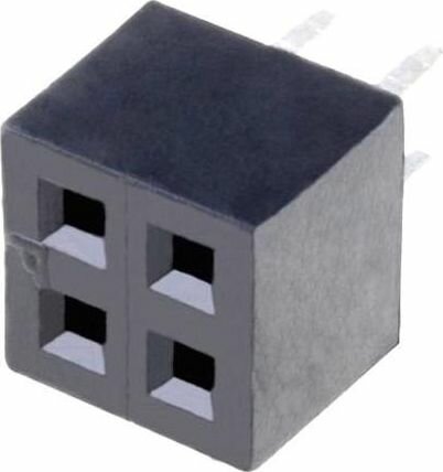 Гнездо CONNFLY DS1026-05-2*2S8BV Гнездо штыревое "мама" PIN 4 прямой 2мм THT 2x2 дл.2,7мм 1шт
