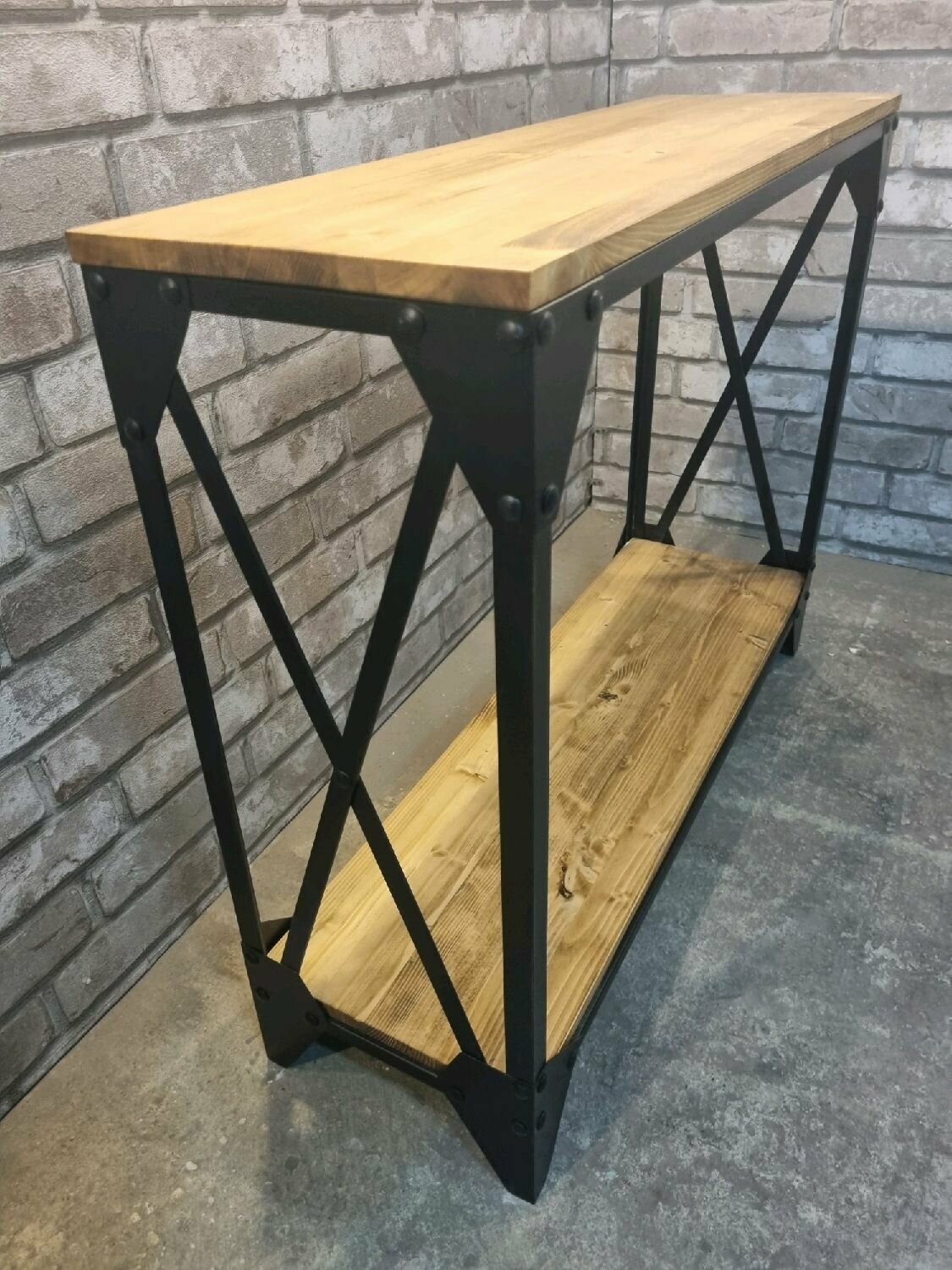 Консоль "EasyLOFT" в стиле лофт, для дома и дачи, 100х30х80 см.