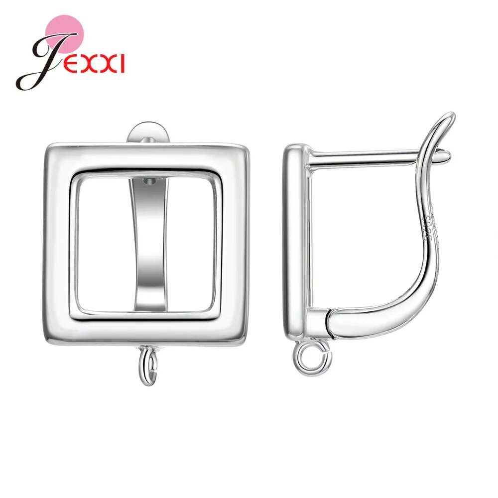 Застежки для сережек с крючками из серебра 925 пробы в ассортименте