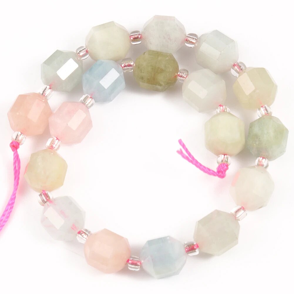 Граненая бусина из лазурита, морганита, агата и кварца от xilitata 15inches, Morganite