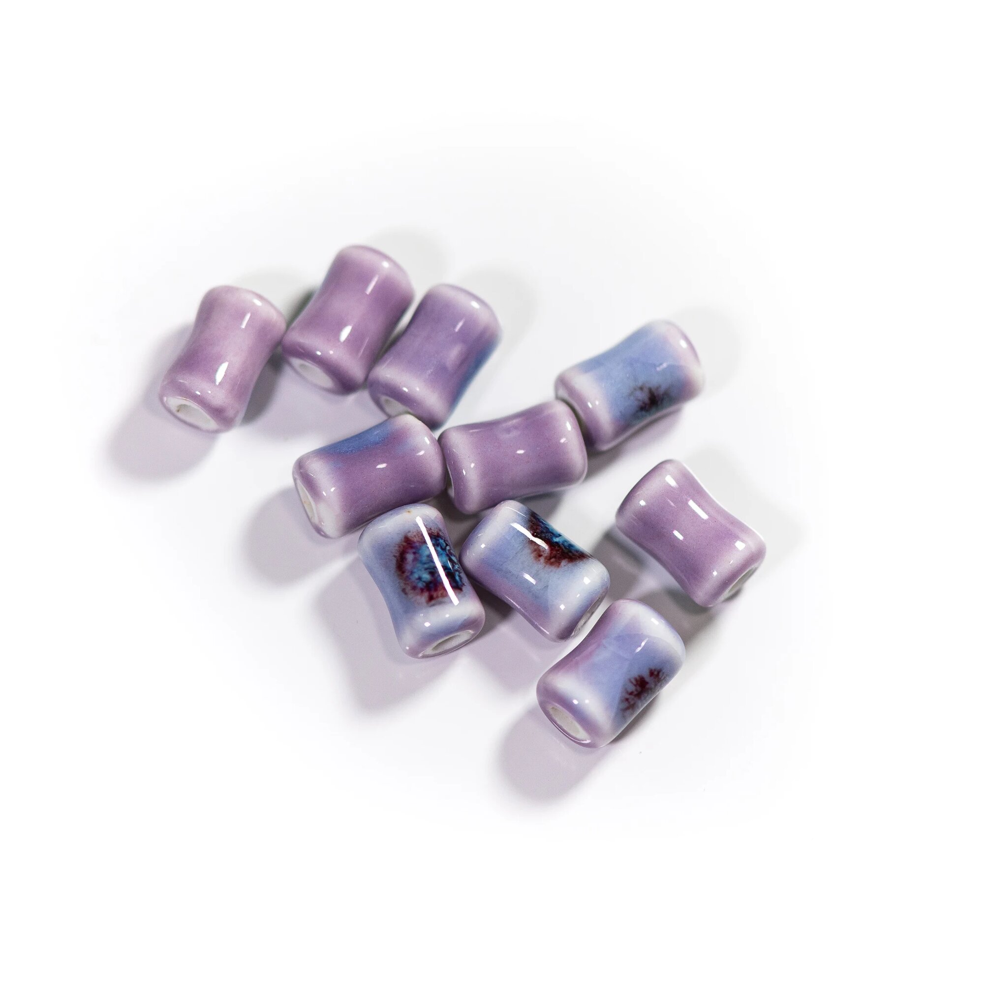 Керамические бусины бамбук 12х8 мм, 10 шт, Цвет: 10pcsp-12mm-TCZ809