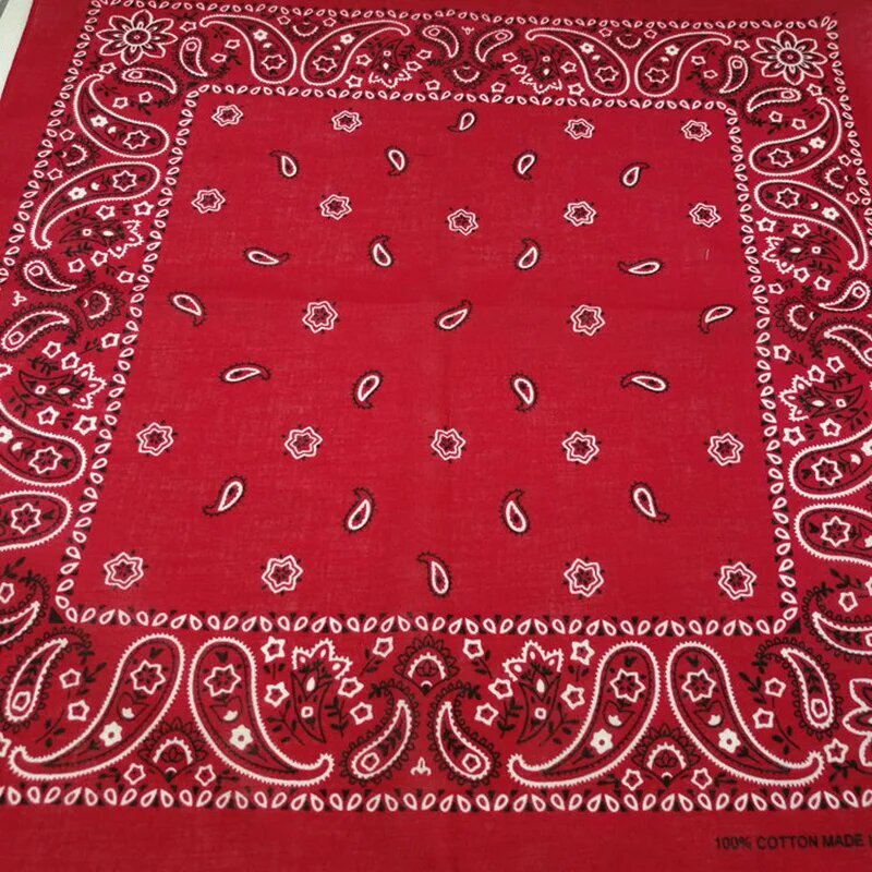 Красная хлопковая бандана NIUPOZ paisley