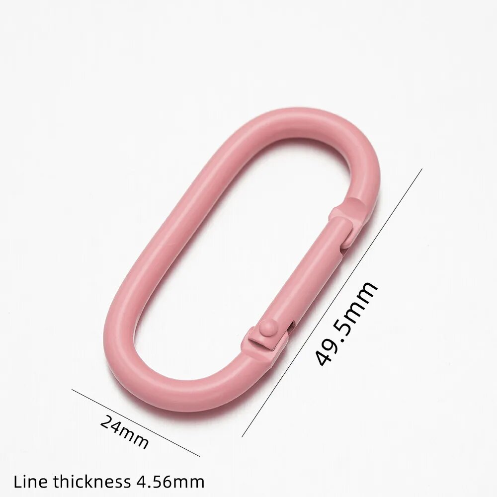 Металлические овальные карабины 5 шт Розовый, Light Pink