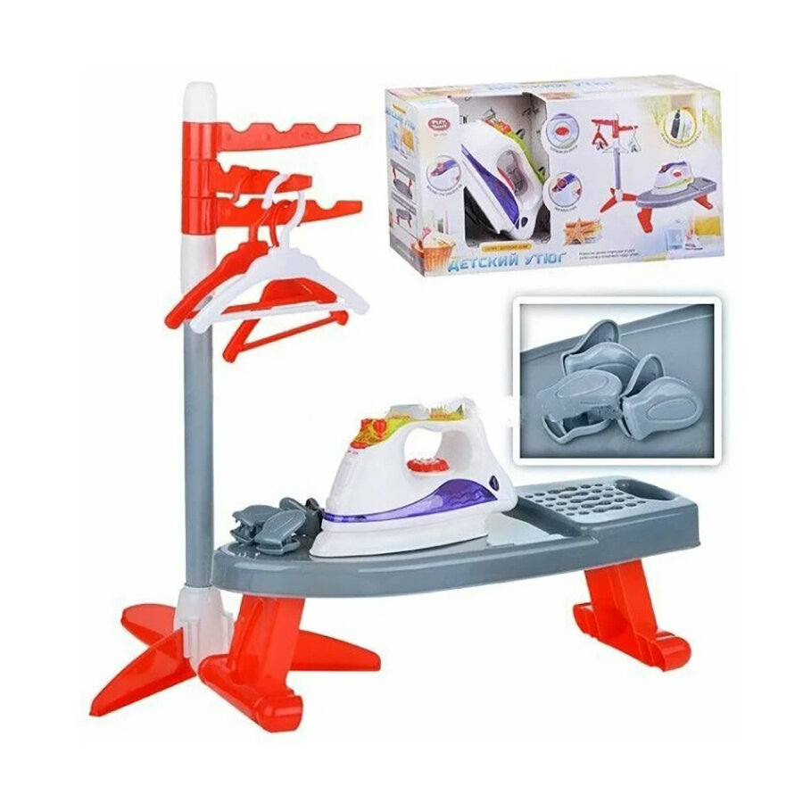 Play Smart Набор хозяйки с утюгом 9 предметов (свет, звук) 2303 с 3 лет