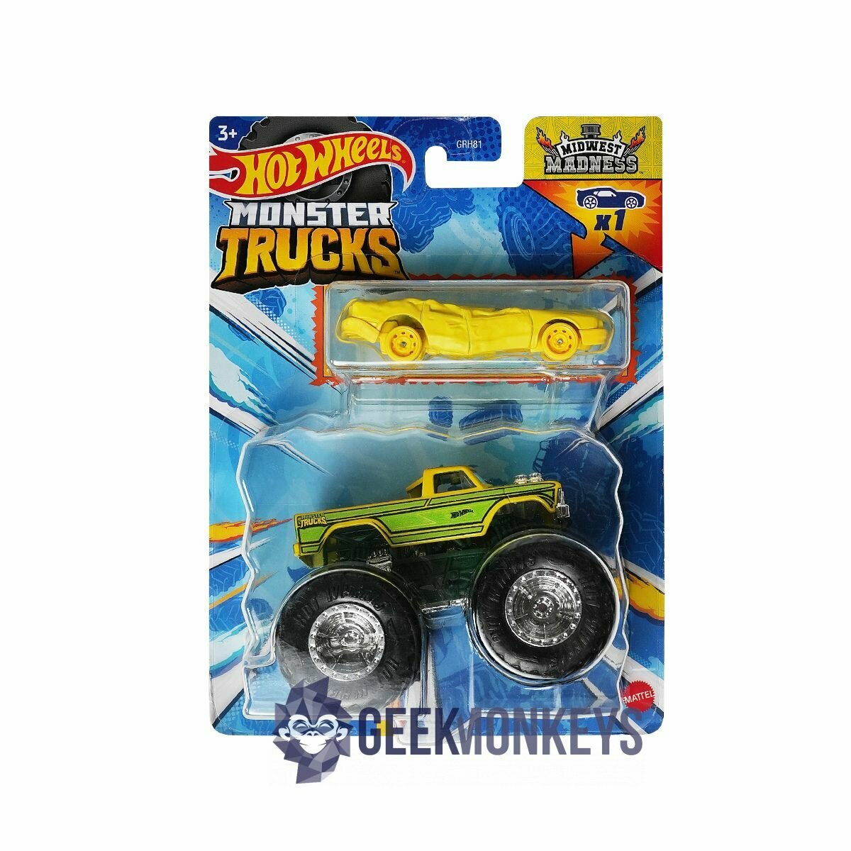 Монстр трак Хот вилс, машинки для мальчиков Mattel, машина Hot Wheels Monster Truck 2 шт Midwest Madness GRH81_HWN42