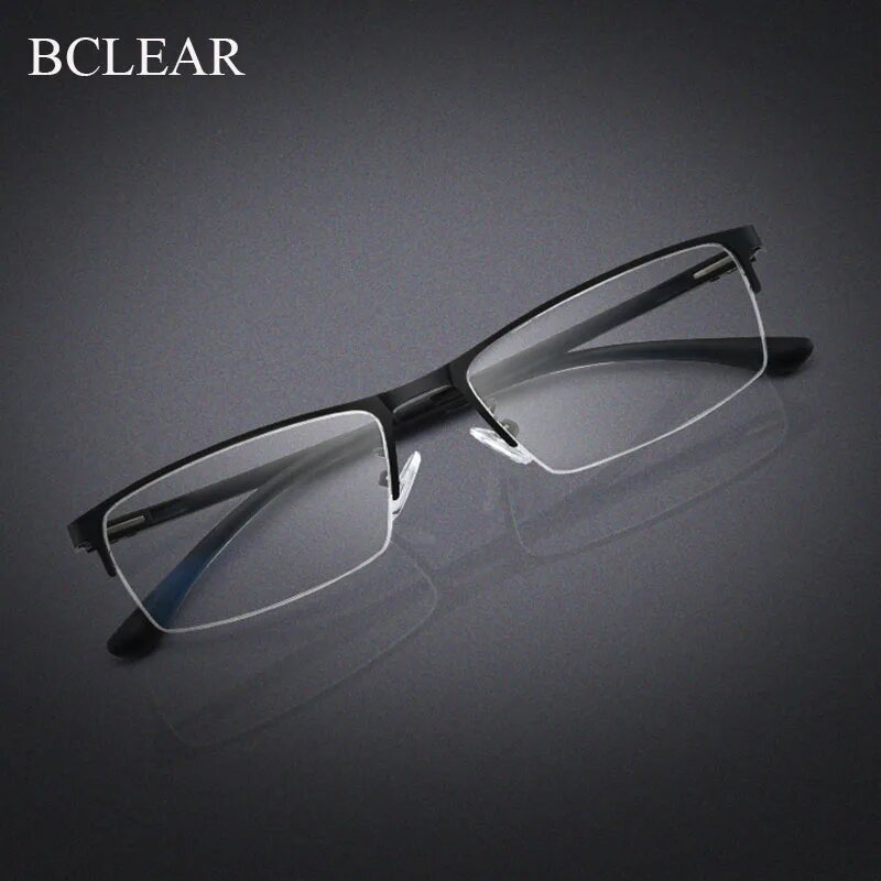 Мужские очки BCLEAR, серая металлическая оправа