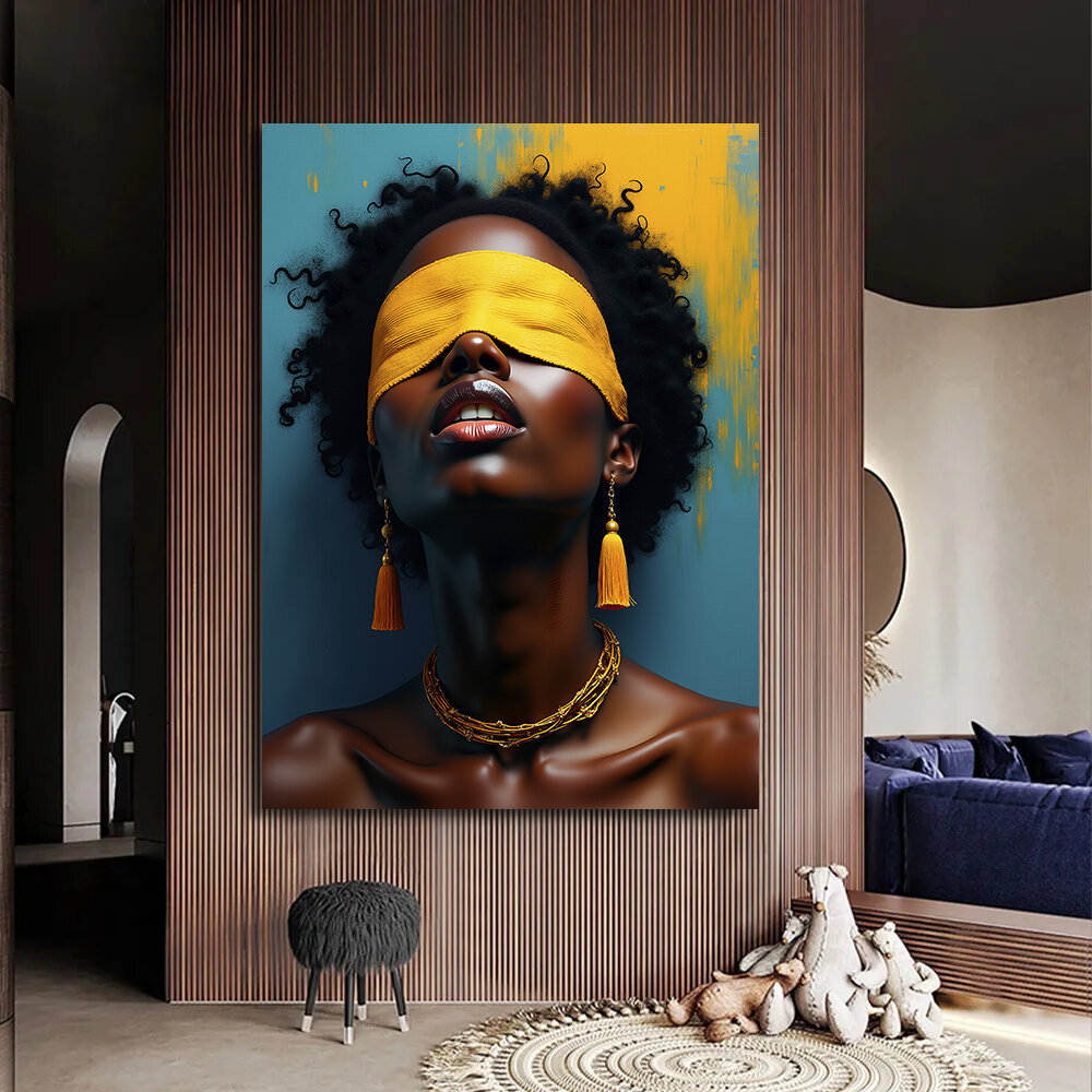 Картина на стену / Девушка загадка, эро повязка на лице, постер в интерьер / поп арт, 30х40 см.