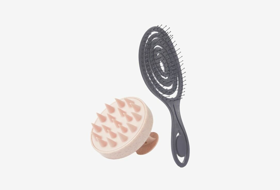 Набор щетка-массажер+расческа CHELAY set for gentle hair care