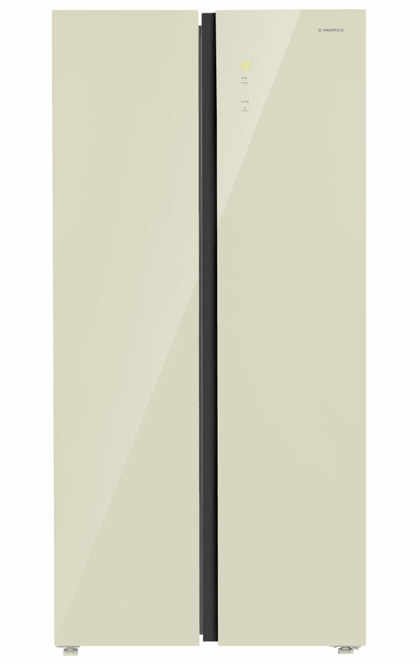 Холодильник Side-by-Side Maunfeld MFF191NFBG No frost, бежевый
