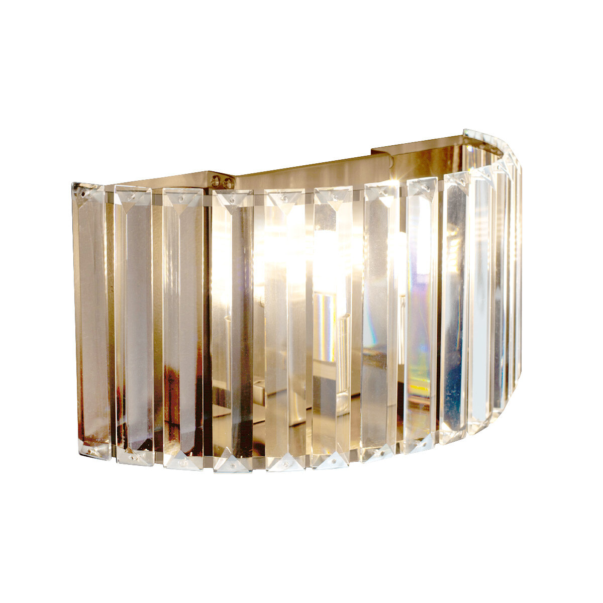 Настенный светильник Delight Collection Crystalline MB17090009-2A bronze, Прозрачный/Бронзовый, g9 led, 2 x 5 Вт.
