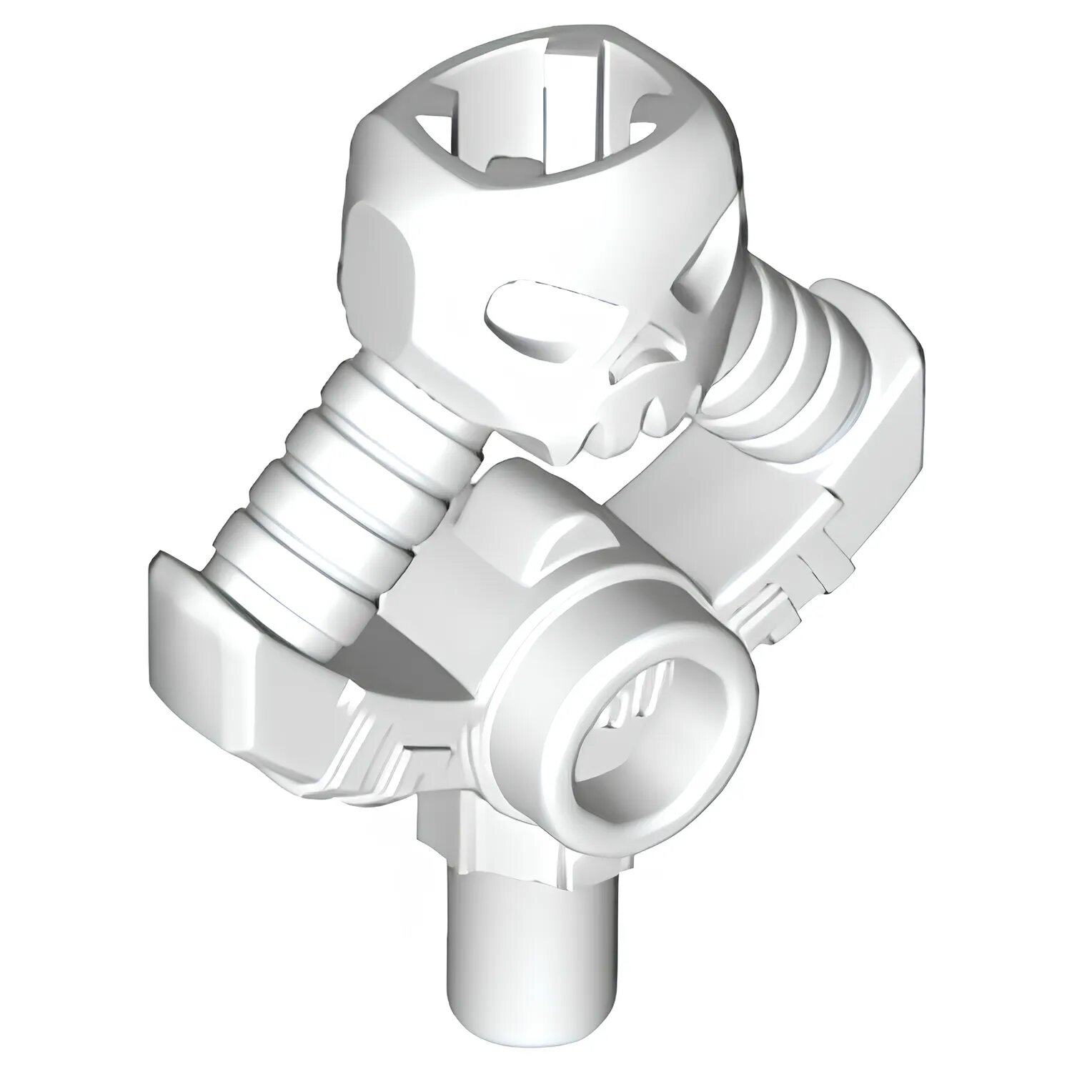 Деталь LEGO Рукоять меча Lego 23985 Weapon Djinn Sword Hilt with Skull and Bar U White