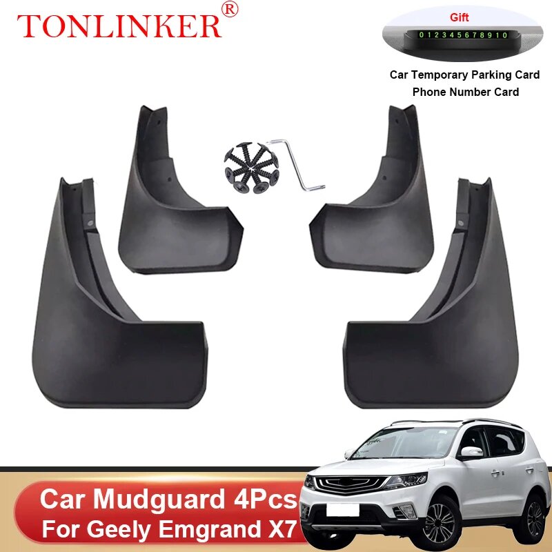 Автомобильные Брызговики TONLINKER для Geely Emgrand X7 2019 2020 2021, передние и задние брызговики, брызговики, брызговики