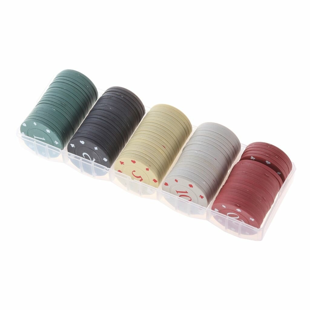 100 шт. Фишки для покера и казино, пластиковые счетчики для обучения, Небольшой Номинал