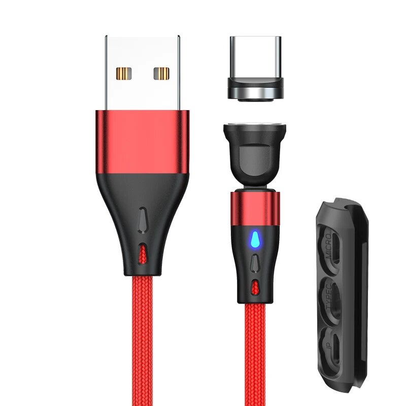 Магнитный кабель 2м Red для Type-C, 3A
