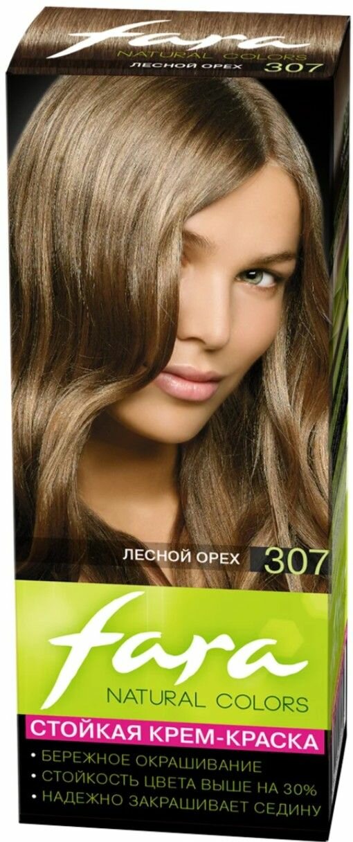 Краска для волос Fara тон 307, Орех, стойкая