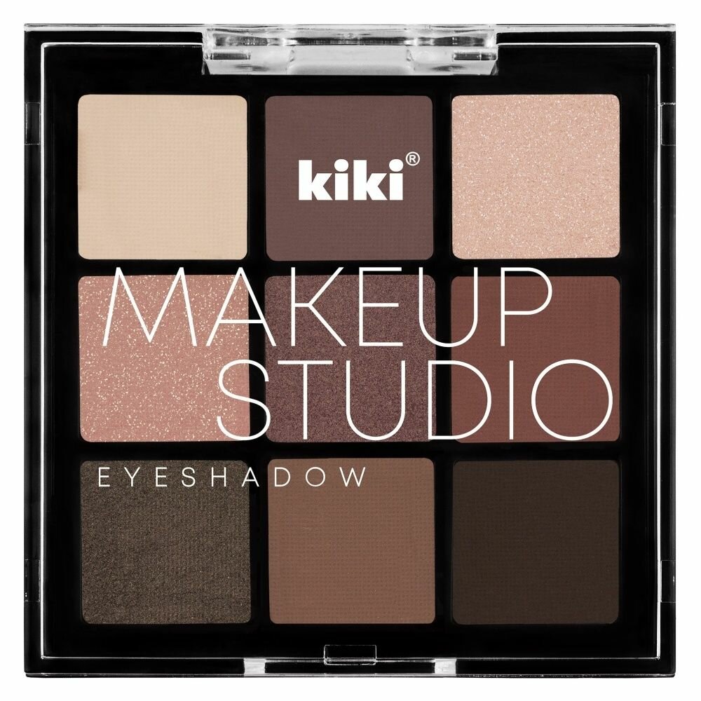 Тени для век Kiki Makeup studio eyeshadow 204, 9 оттенков