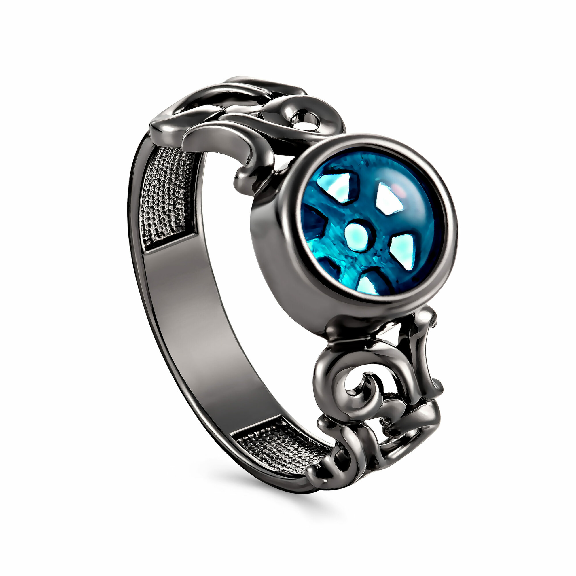 Кольцо, серебро, 925 проба, ситалл