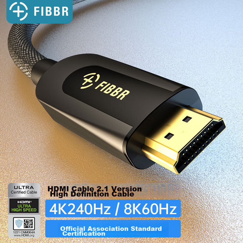 FIBBR HDMI 2.1 кабель 4K144Hz 8K60Hz 3 м высококачественная передача видео совместимость с ТВ проектором Apple TV
