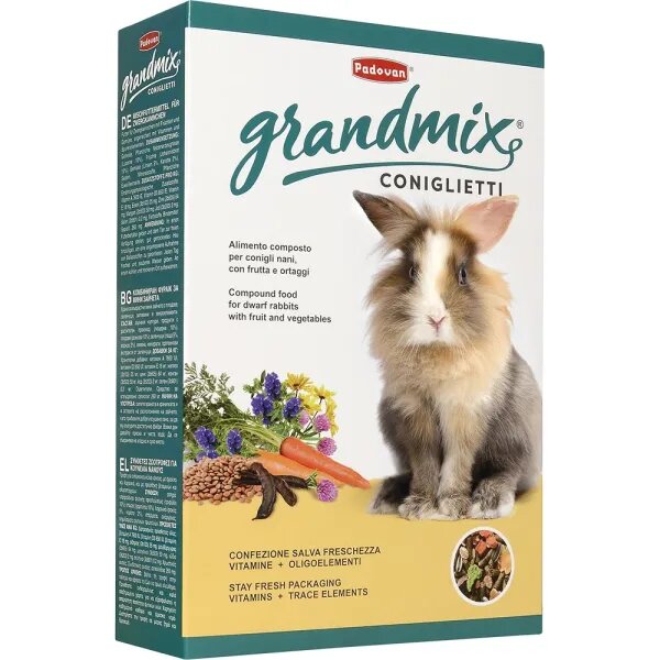 Padovan Grandmix Coniglietti корм комплексный для кроликов 850 г