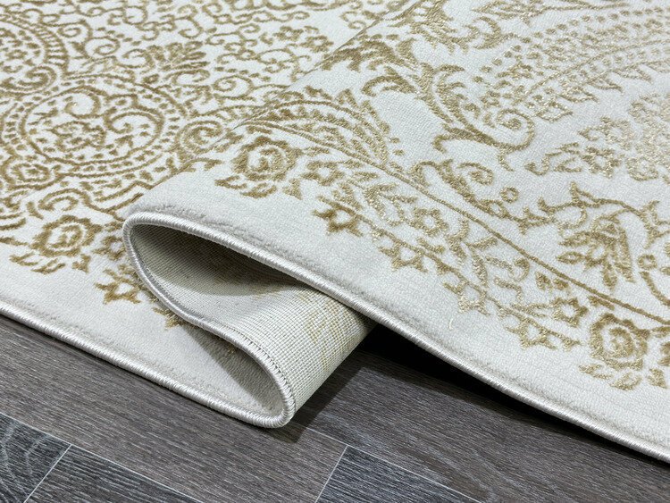Ковер, Прямой, Бежевый, Золотисто-жёлтый, Классический, Винтажный, на пол, в гостиную, спальню, в ассортименте (160 см. на 230 см.)