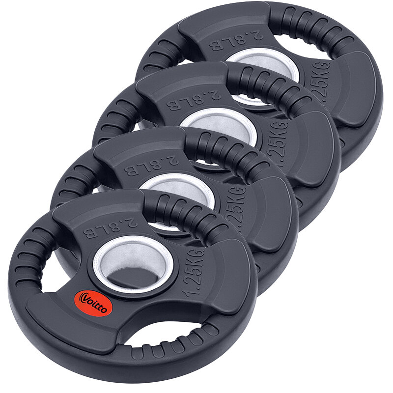 Набор дисков обрезиненных с 3-мя хватами Voitto V-302 1,25 кг (4 шт) - d51