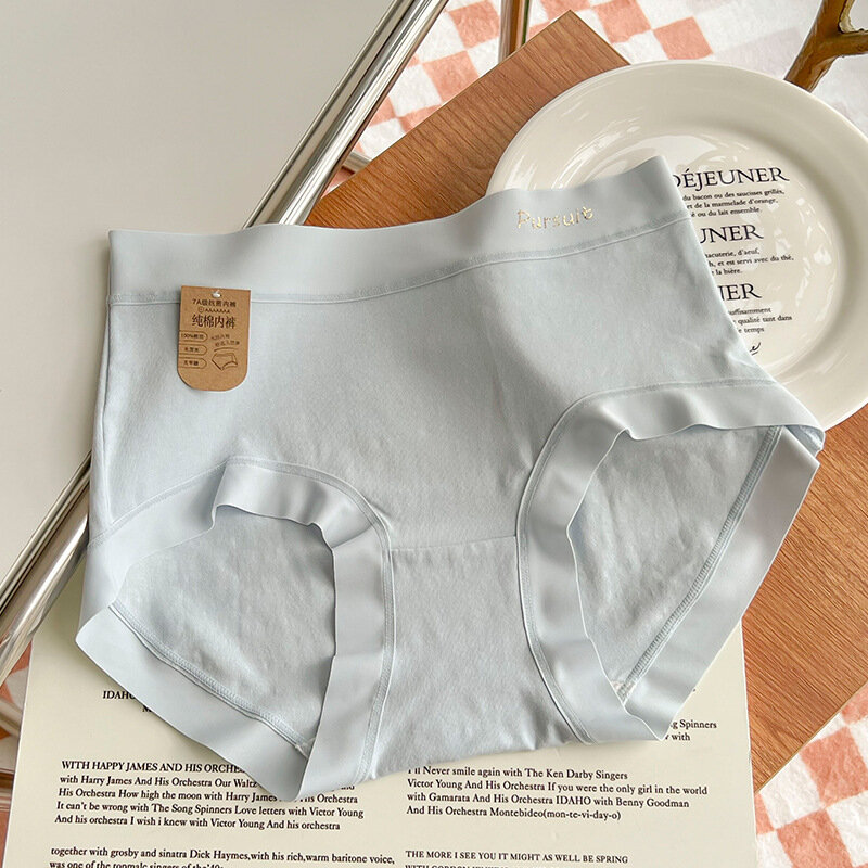 60-е годы Синьцзян Длинноволокнистый хлопок 7A Антибактериальное женское нижнее белье из чистого хлопка А-класса Детское чистое хлопковое белье Средняя талия Простые треугольные трусики