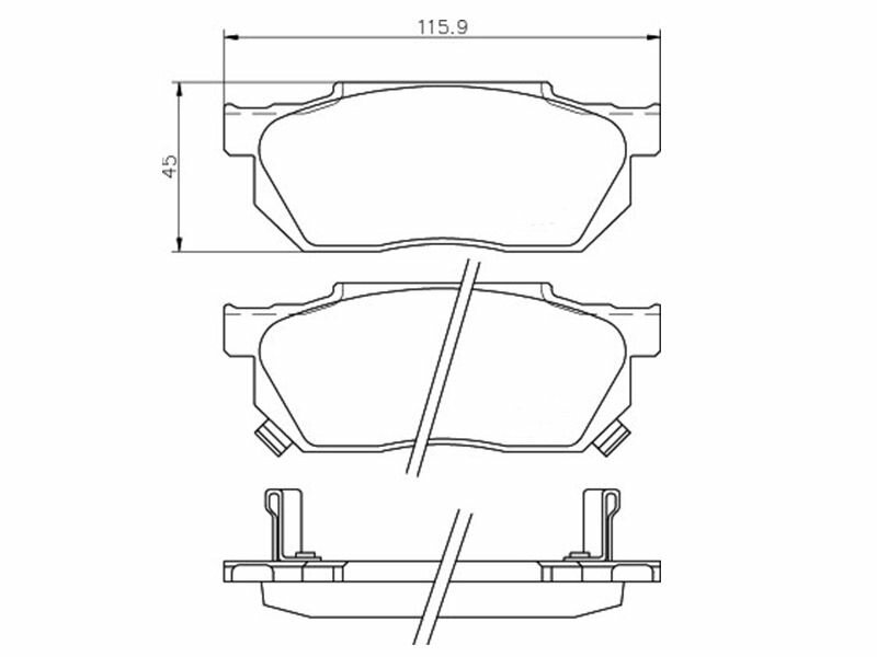Колодки тормозные перед HONDA FIT GD1