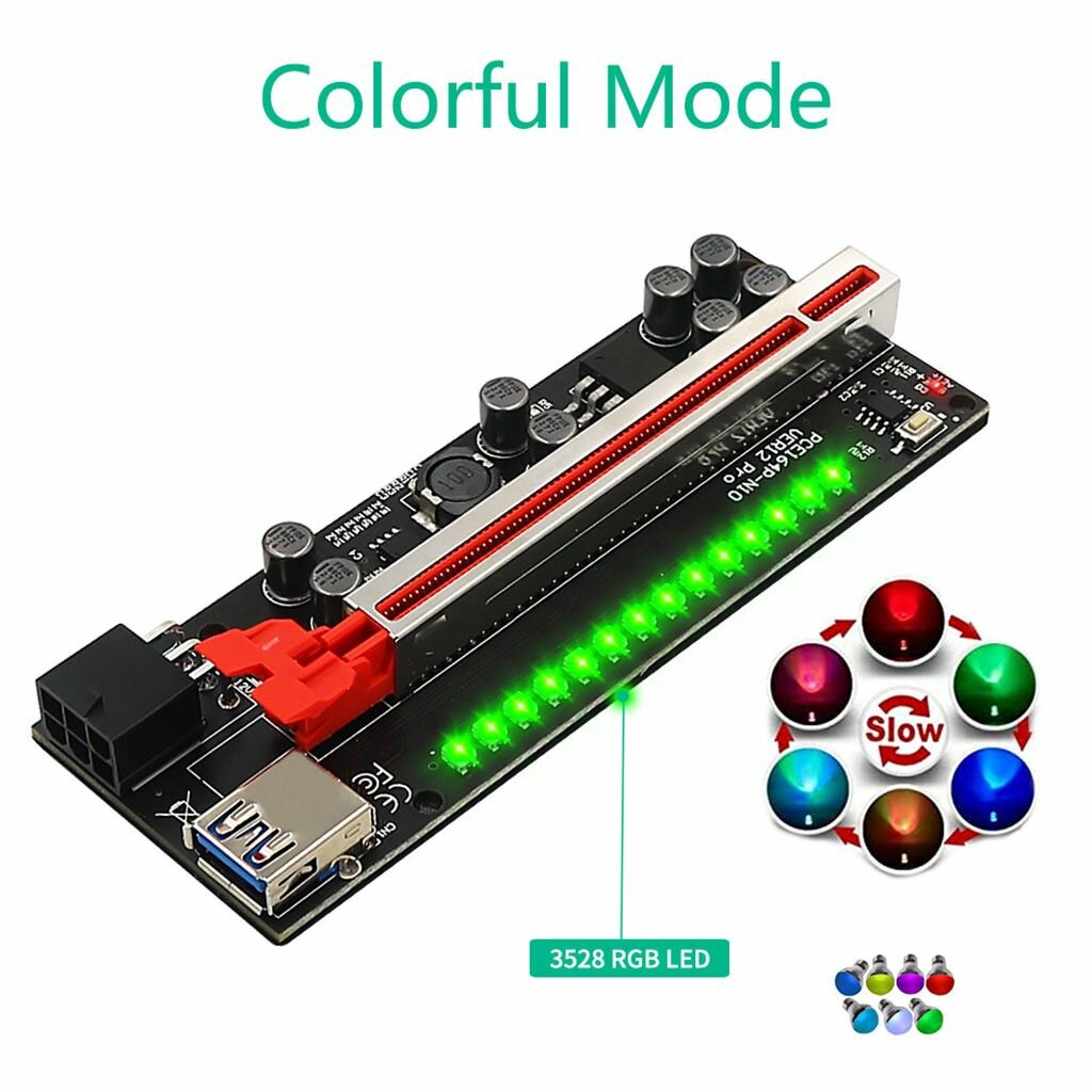 Ver12 Pro PCIe Riser X1-X16 Адаптер — фото 1