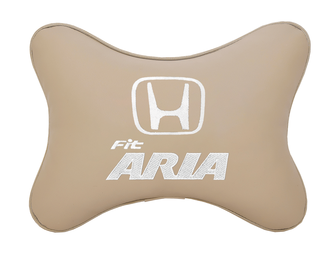 Подушка автомобильная на подголовник бежевая экокожа HONDA Fit Aria
