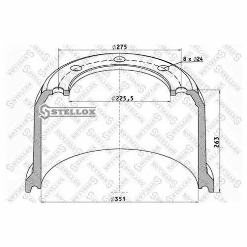 Барабан тормозной Stellox 8500133SX