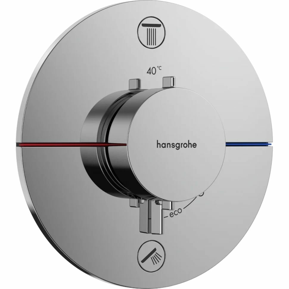 Термостат Hansgrohe ShowerSelect Comfort S, латунь, хромированный, встраиваемый