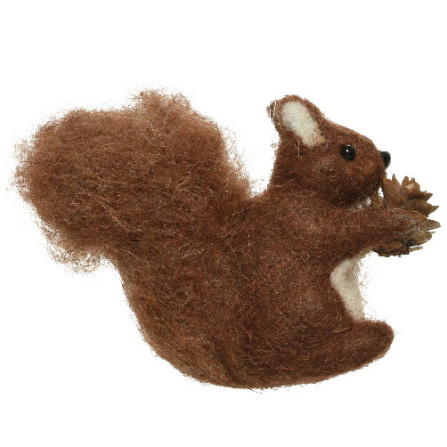 Елочная игрушка Белочка Лорри - Foresta di Lana 11 см, подвеска, Kaemingk, 520782-1