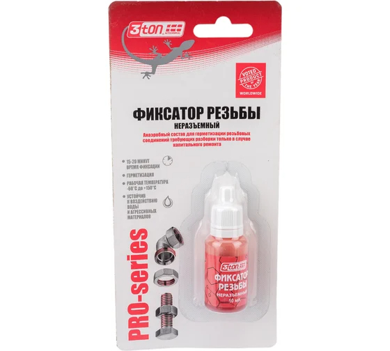 Фиксатор резьбы неразъемный 3ton ТP-105 (10мл) 26635