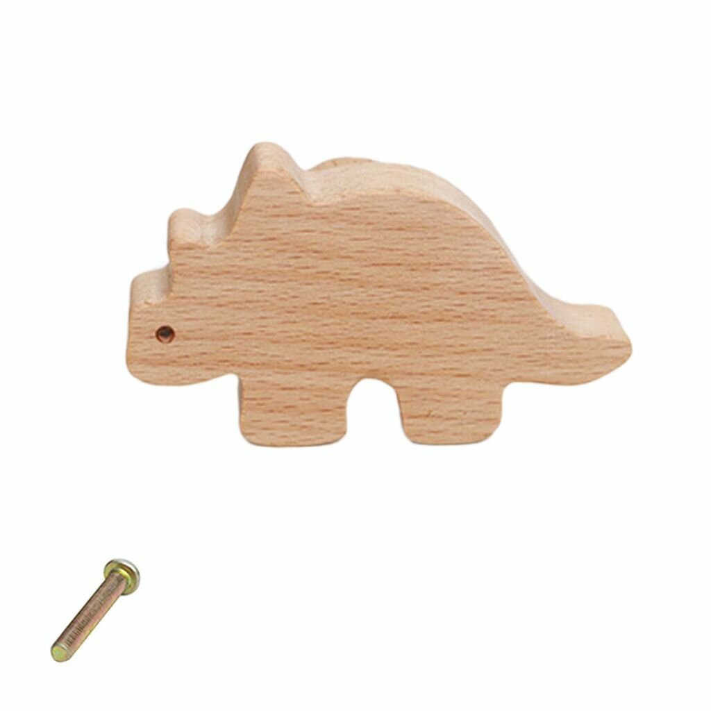 (1шт) Дверная ручка шкафа, ручка выдвижного ящика в виде динозавра-Однорогий дракон слева