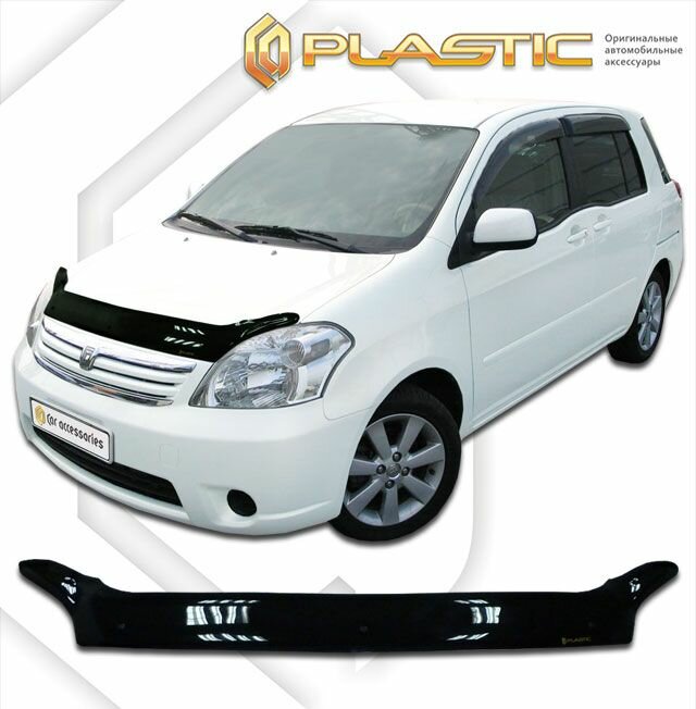 Дефлектор капота Toyota Raum 2003-2011 черный глянцевый САпластик