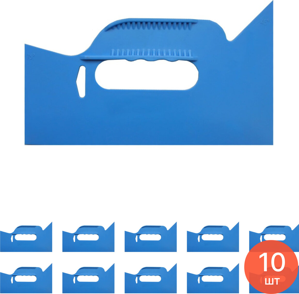 Шпатель строительный USP / УСП обойный, из пластика, 250мм / малярные и отделочные инструменты (комплект из 10 шт)