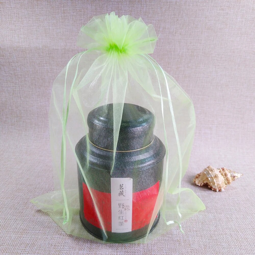 Мешки из органзы ruiday 50 шт. 17x23cm, light green