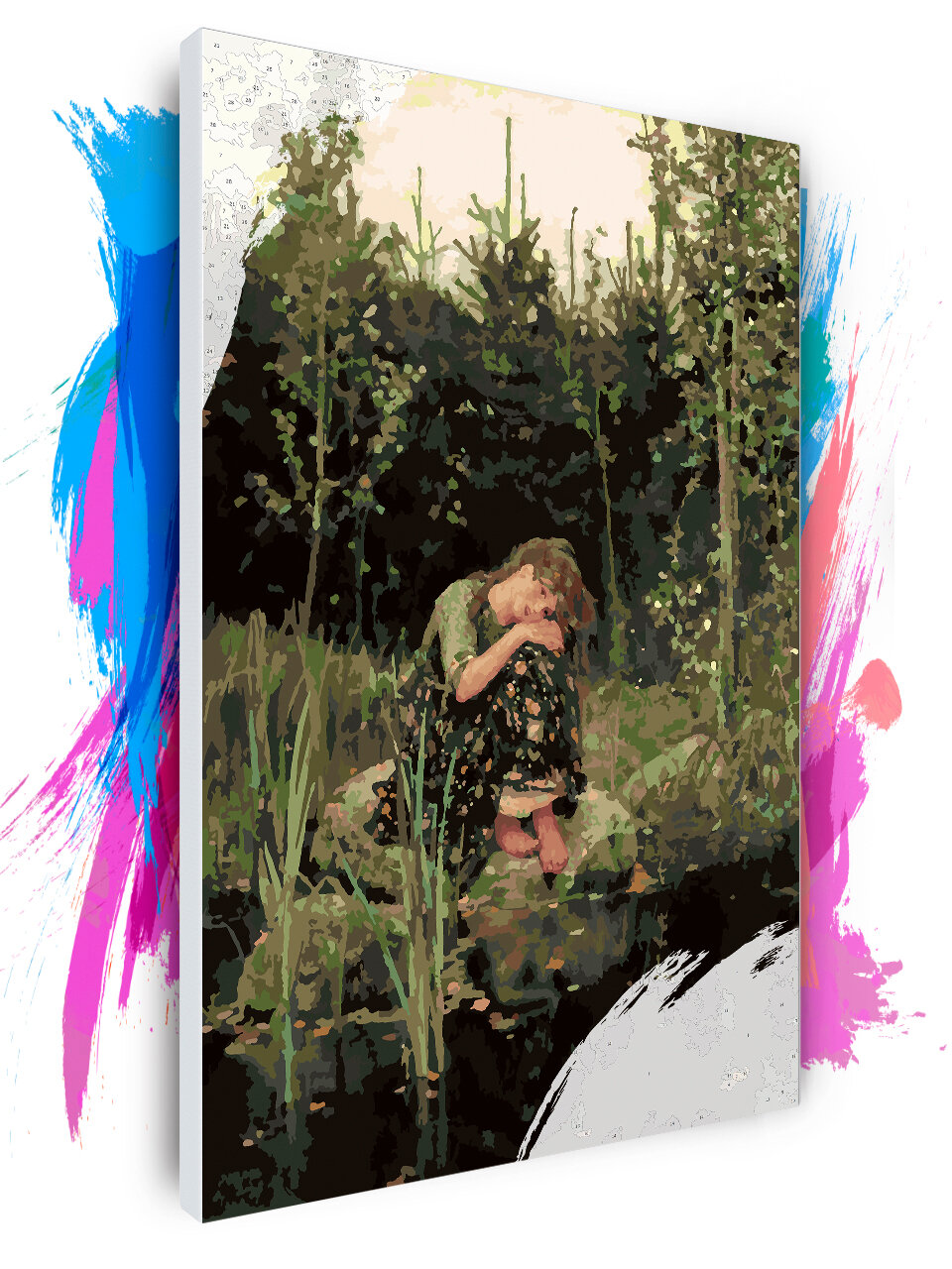 Картина по номерам на холсте Виктор Васнецов - Аленушка, 40 х 60 см