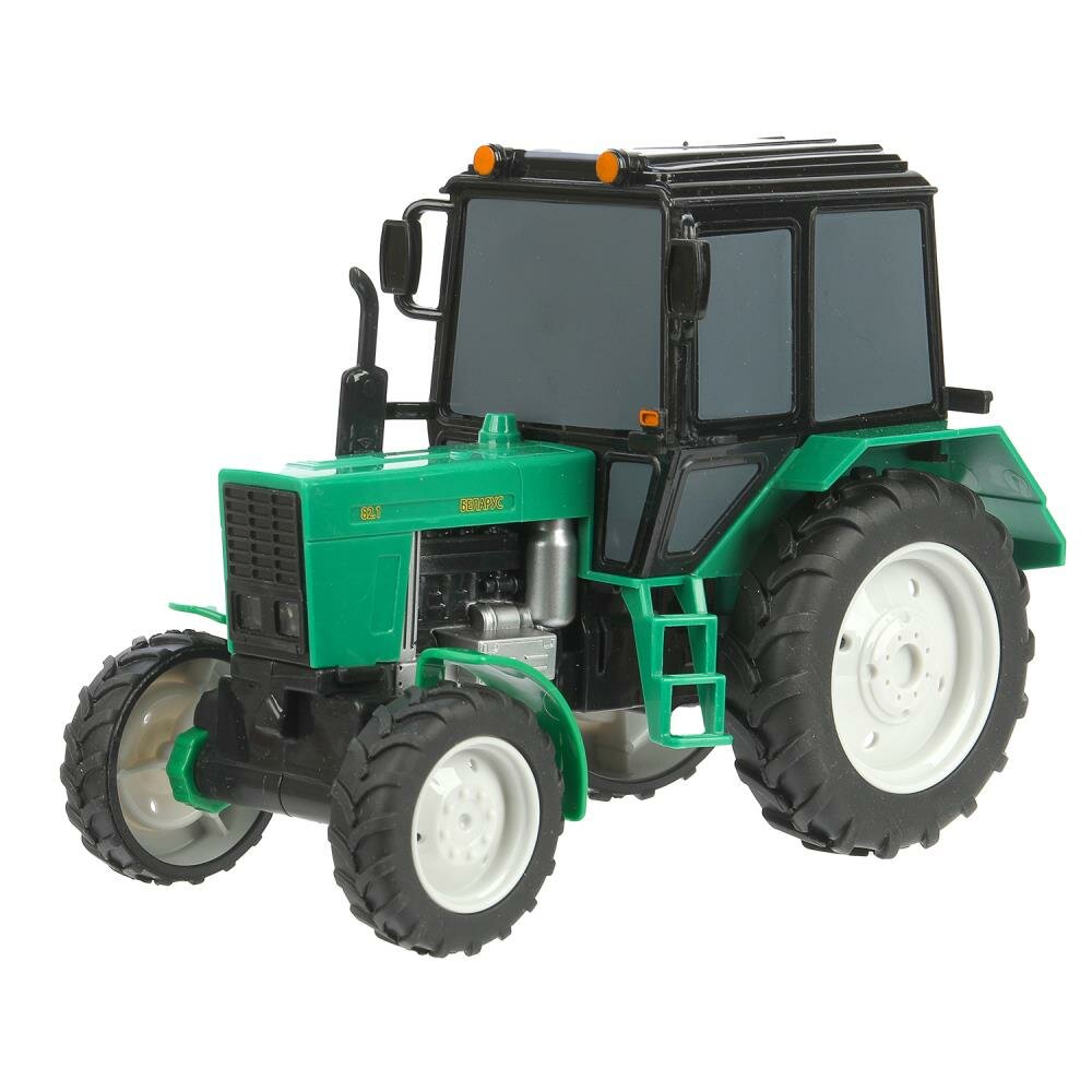 Модель машины Технопарк Трактор Беларус, зеленая, пластиковая, инерционная, свет, звук, 17 см BELARUS-17SL-GN