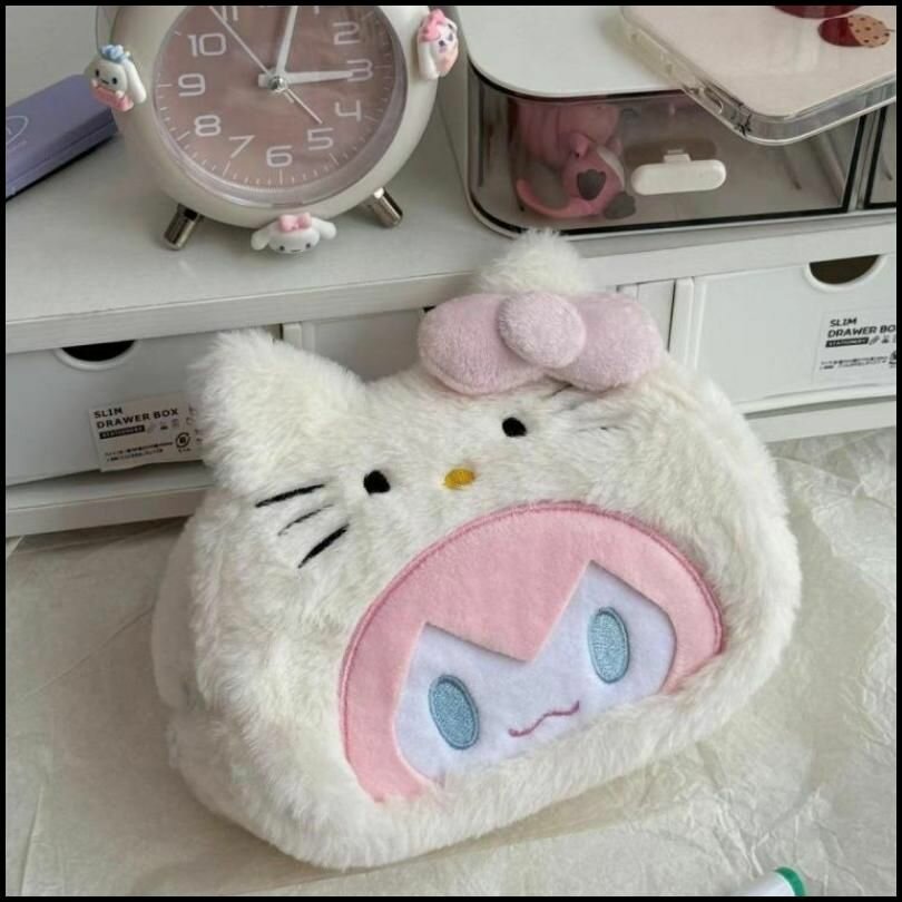 Пенал miku, большая вместительность, плюшевая сумка для хранения канцелярских принадлежностей